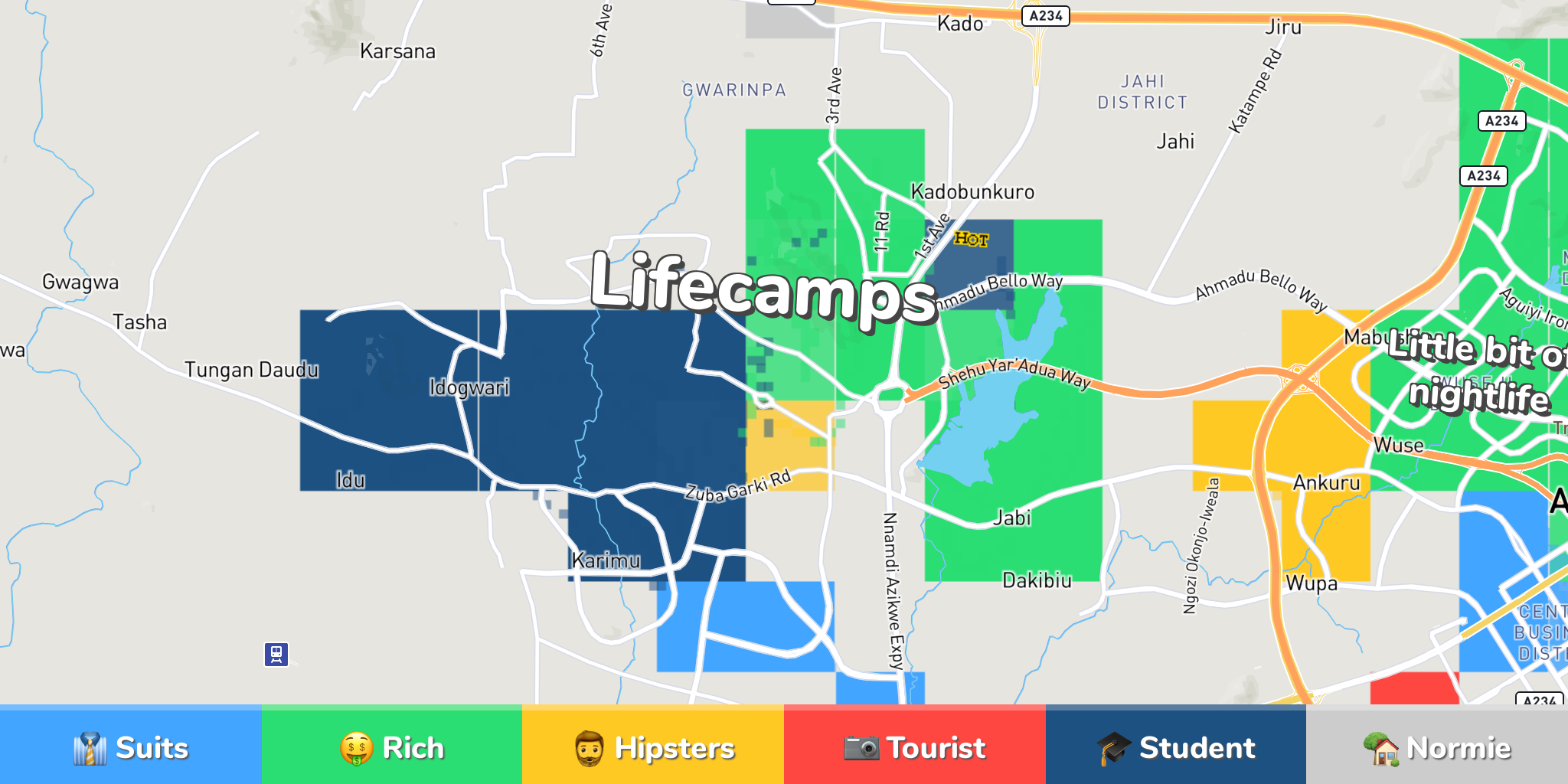 Abuja Neighborhood Map
