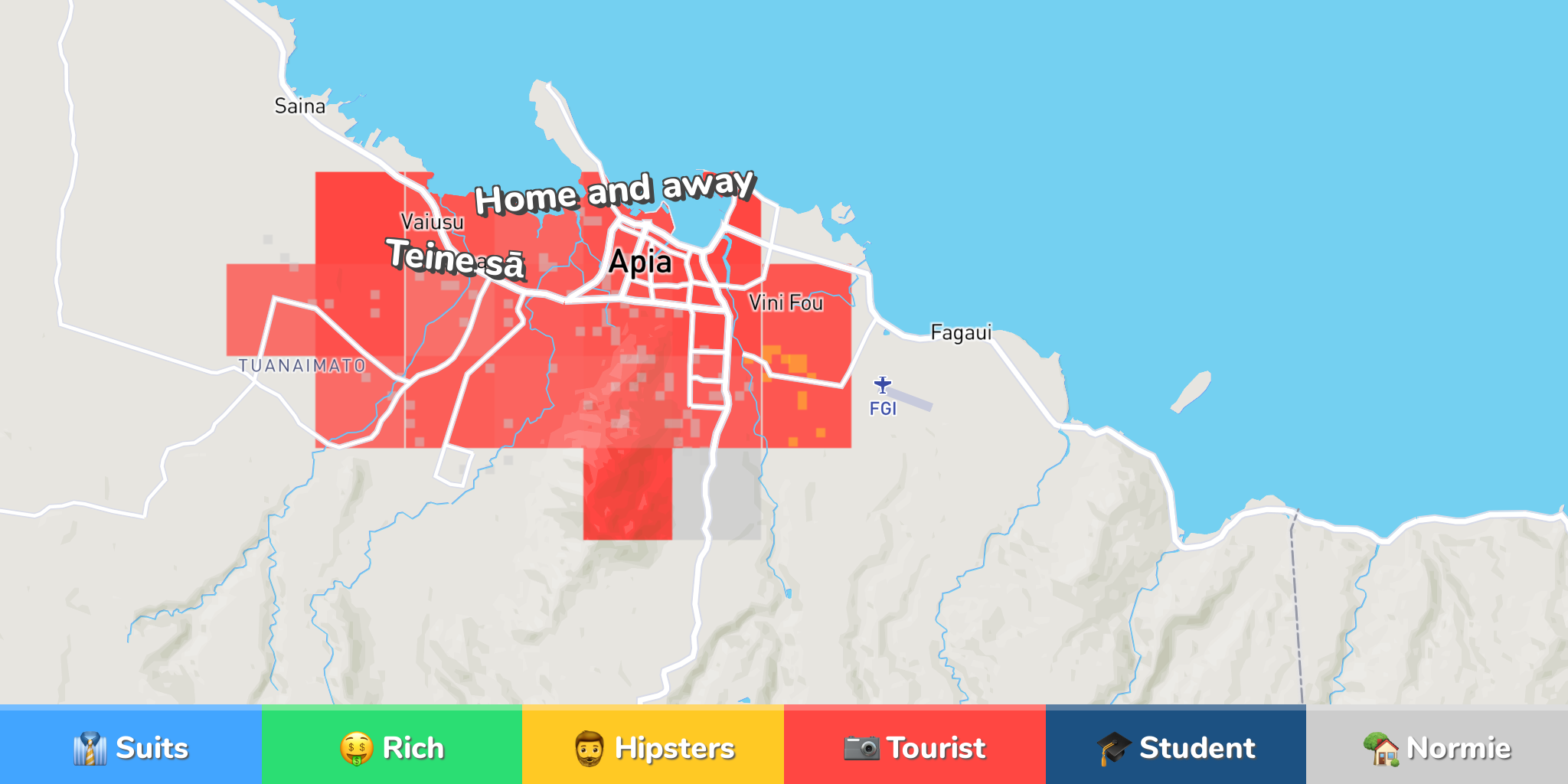 Apia Neighborhood Map