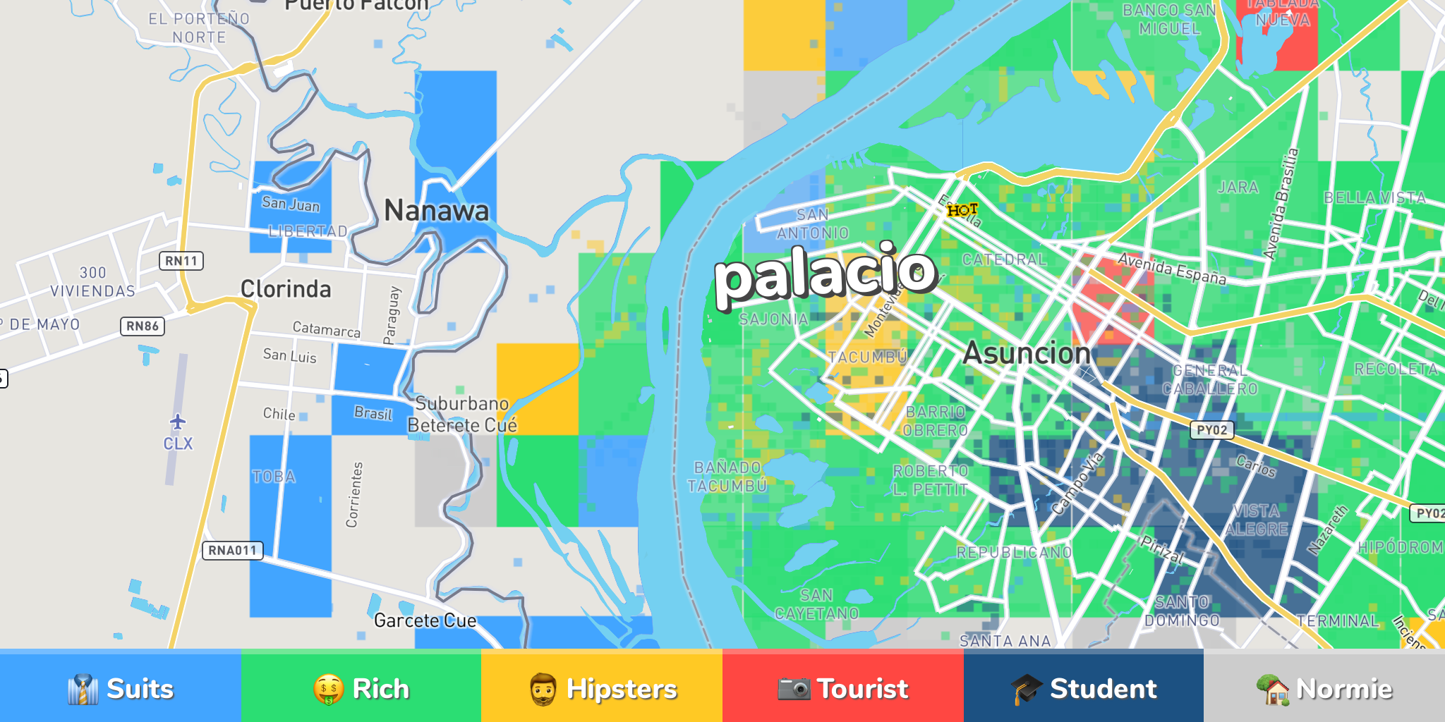 Asuncion Neighborhood Map