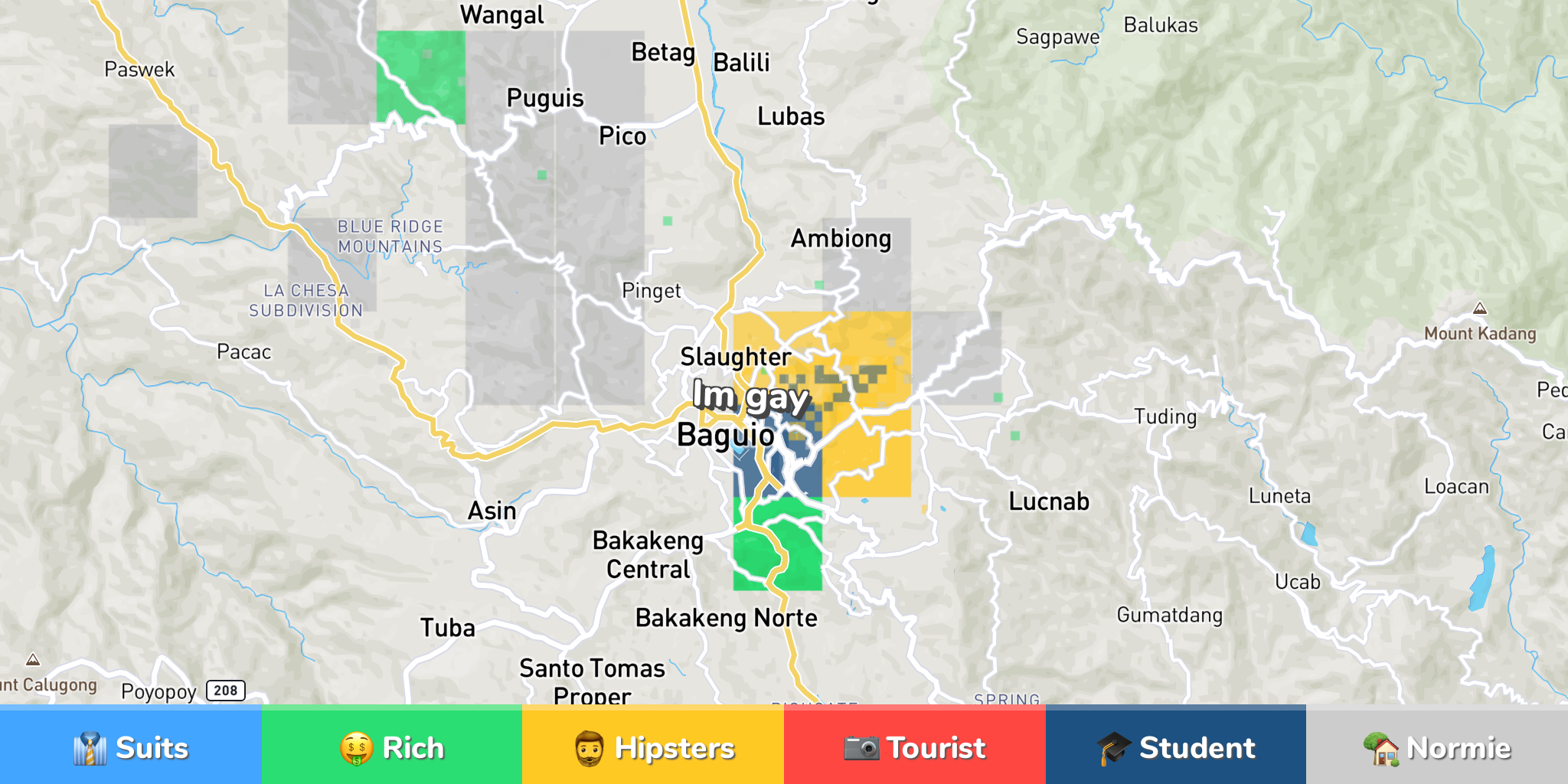 Baguio Neighborhood Map