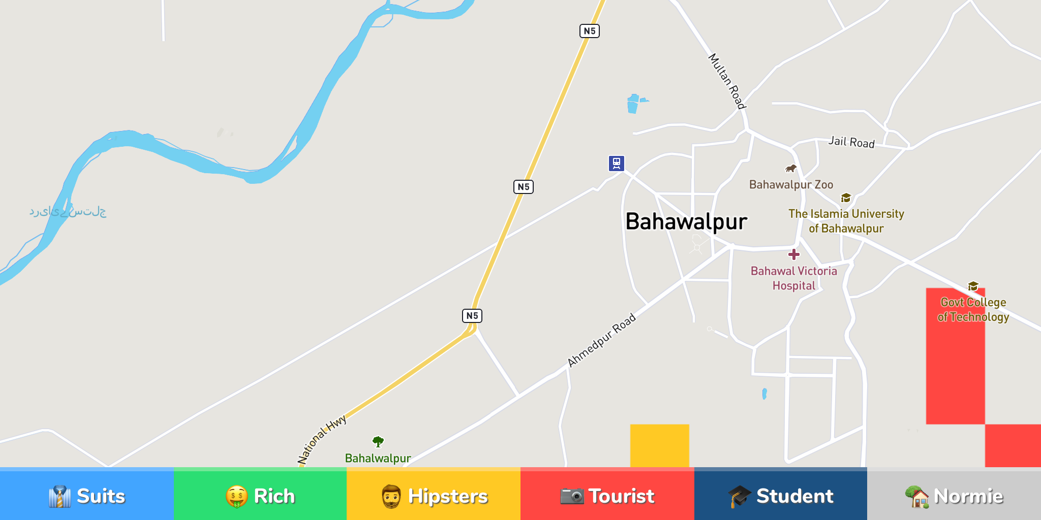 Bahawalpur Neighborhood Map