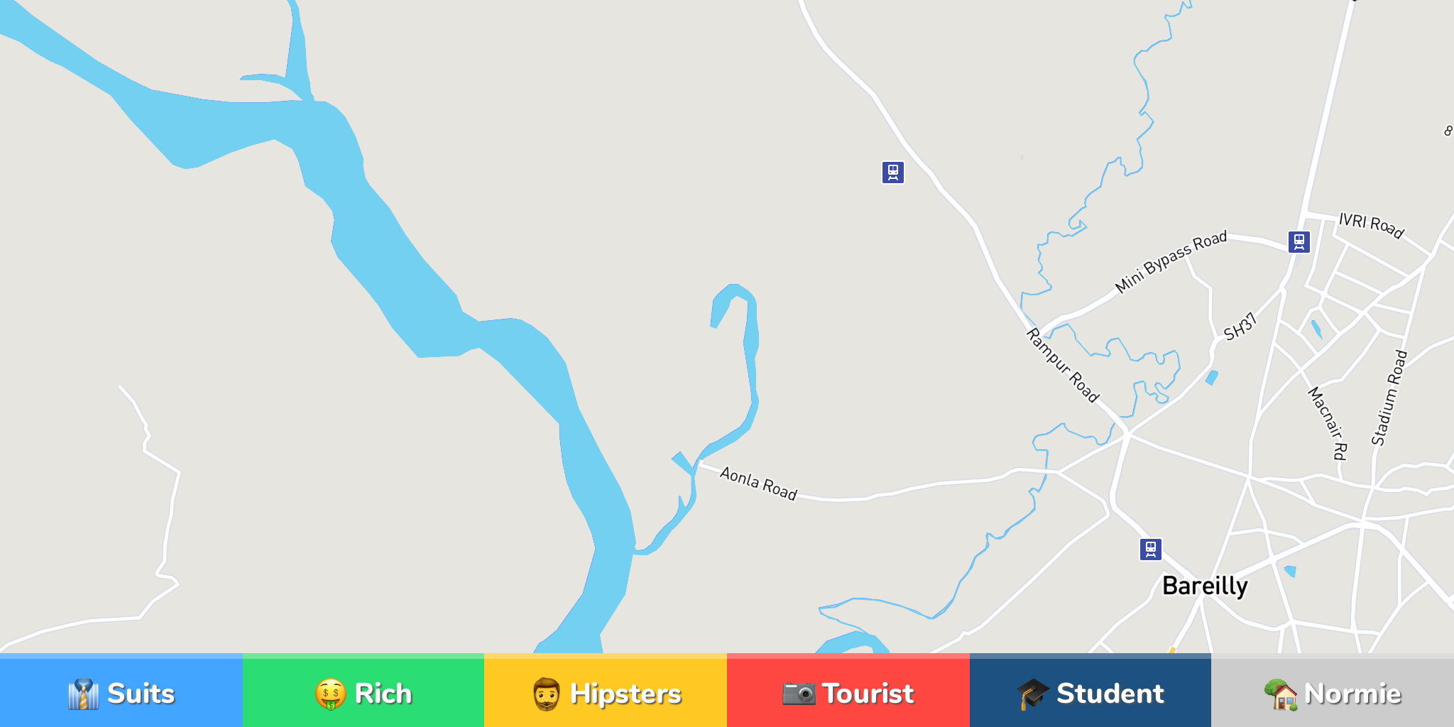 Bareilly Neighborhood Map