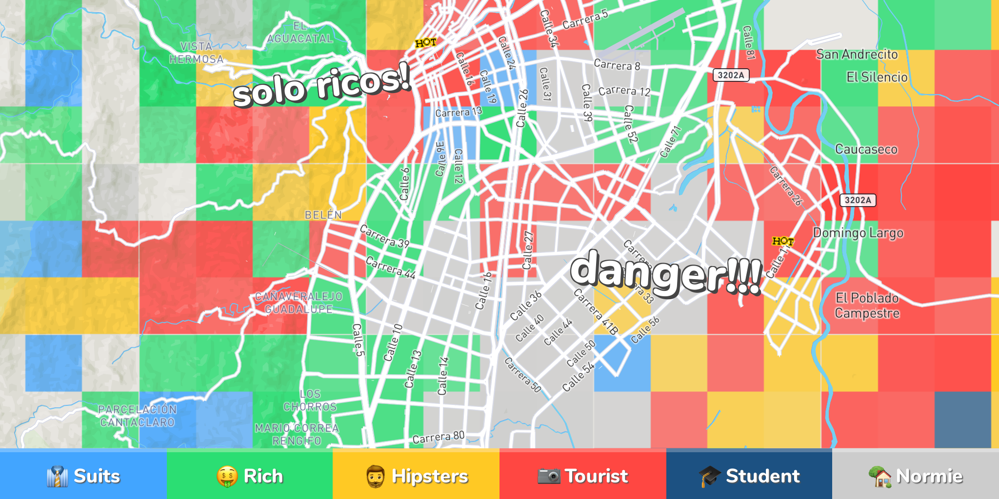 Cali Neighborhood Map