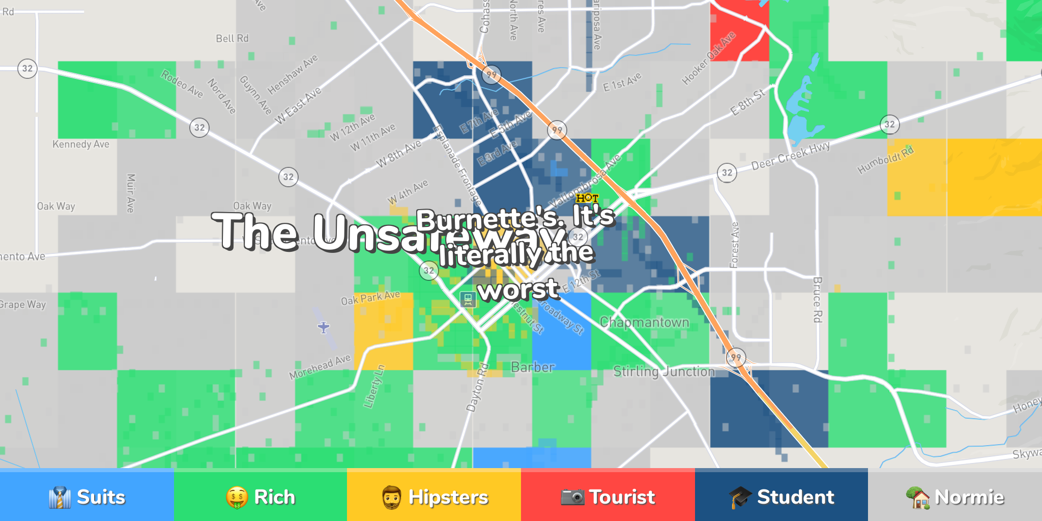 Chico Neighborhood Map