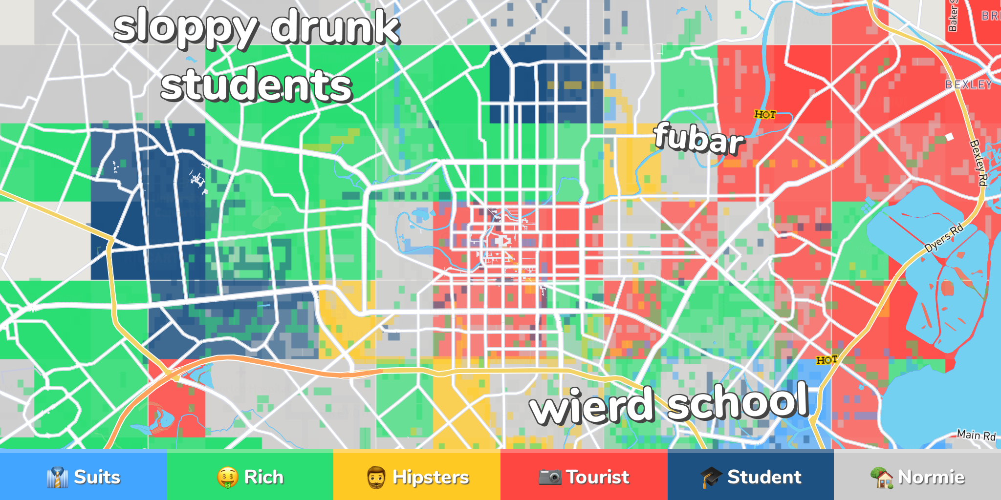 Christchurch City Street Map