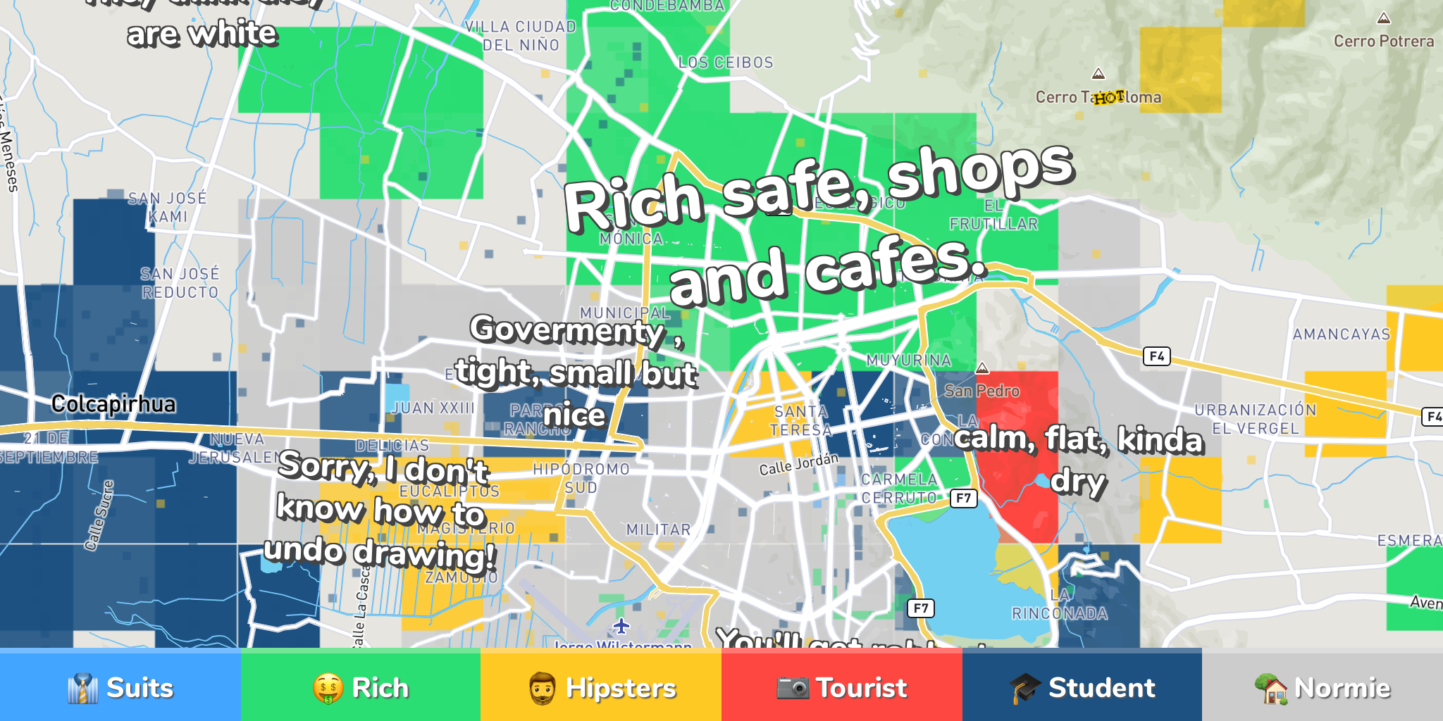 Cochabamba Neighborhood Map