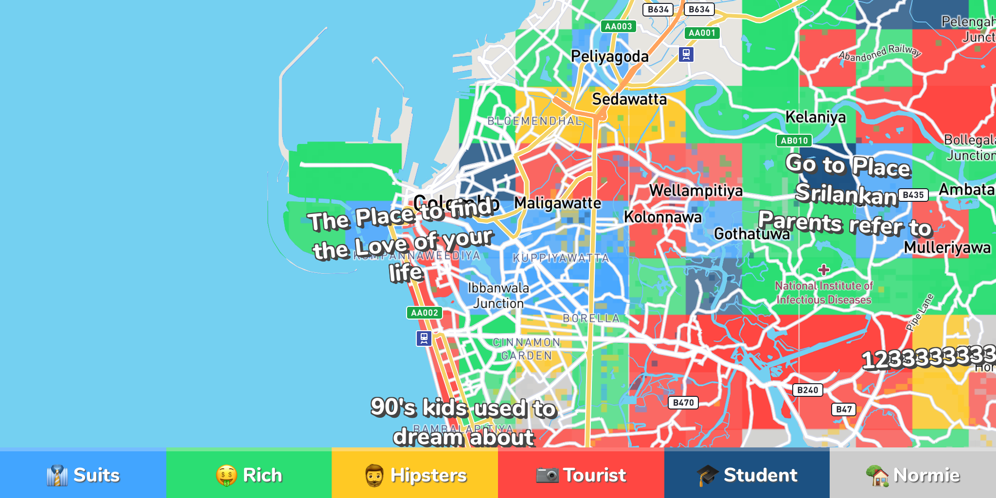 Colombo Neighborhood Map
