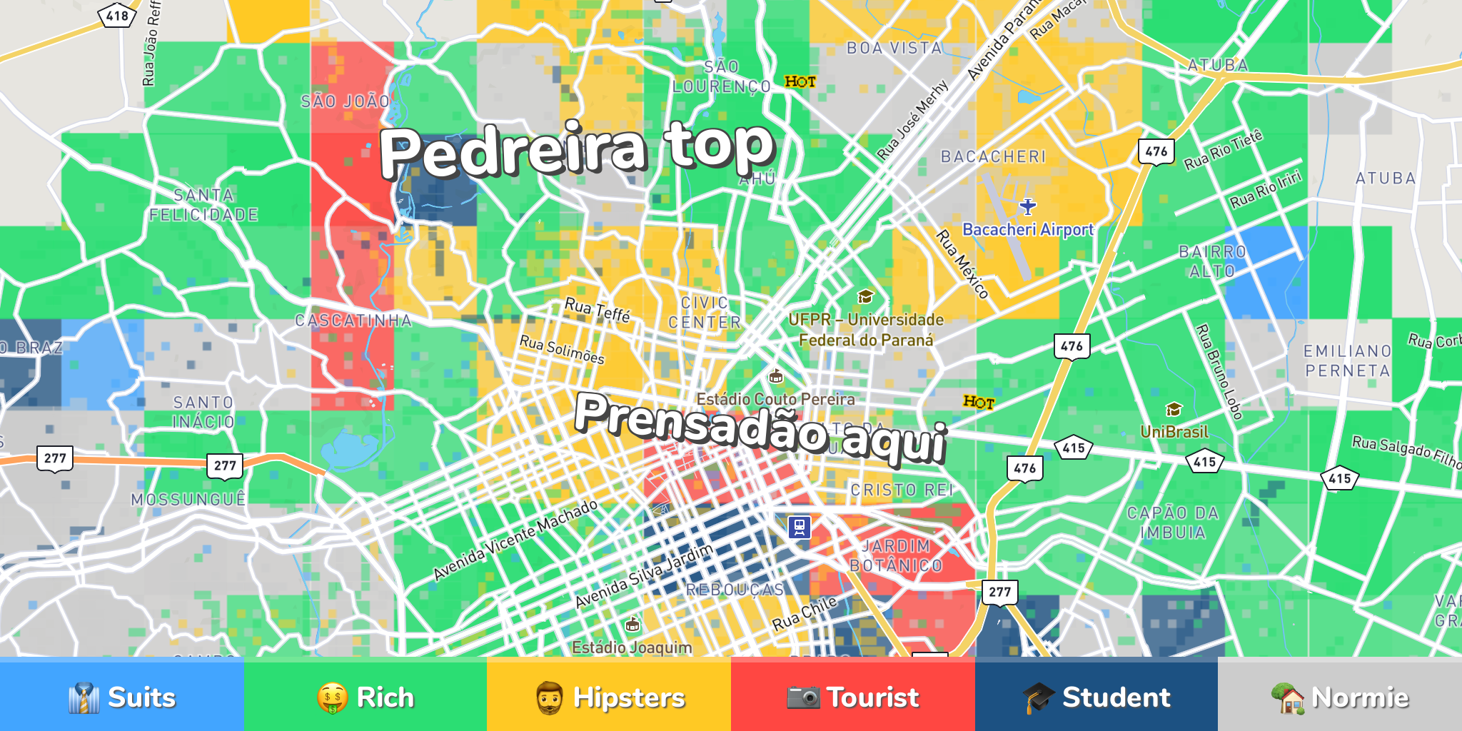 Curitiba Neighborhood Map