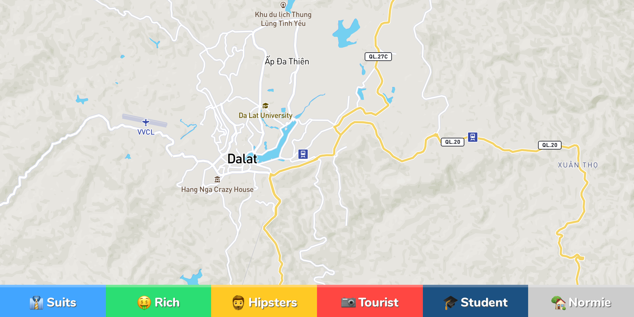 Da Lat Neighborhood Map