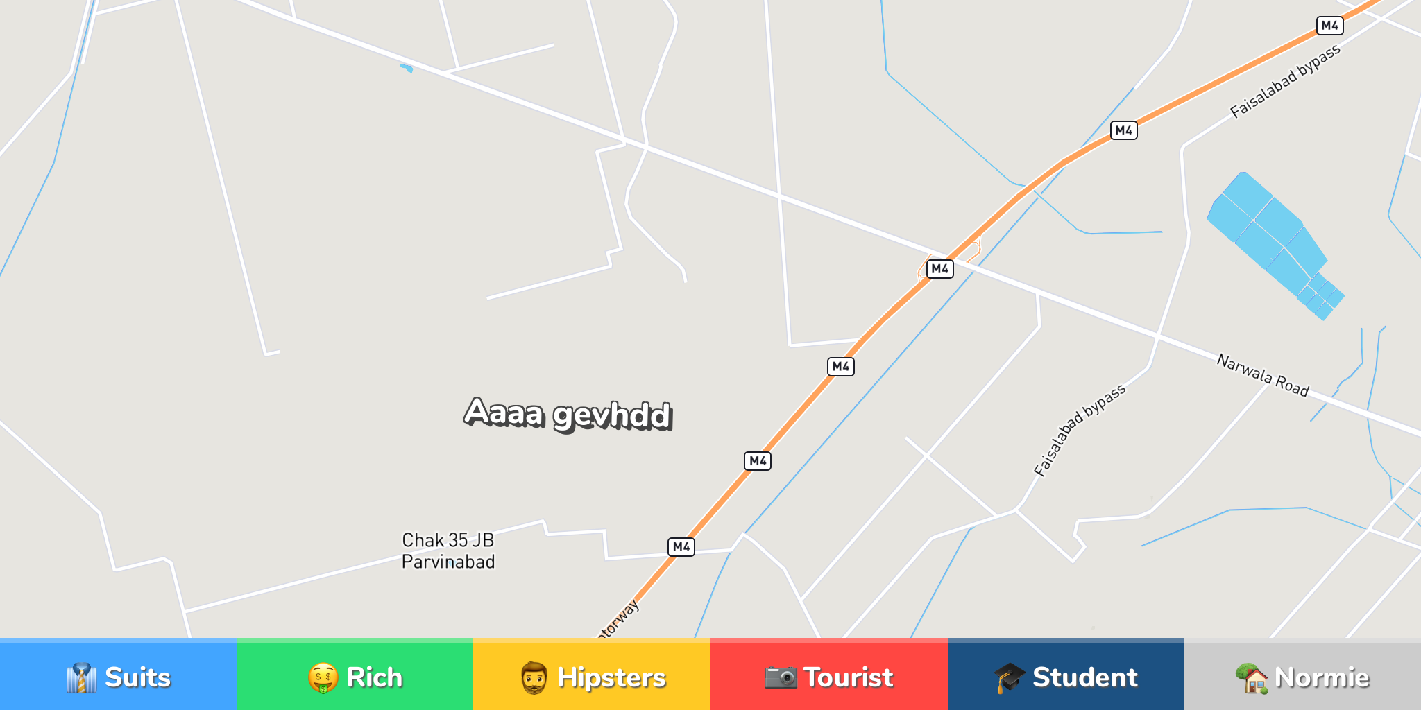 Faisalabad Neighborhood Map