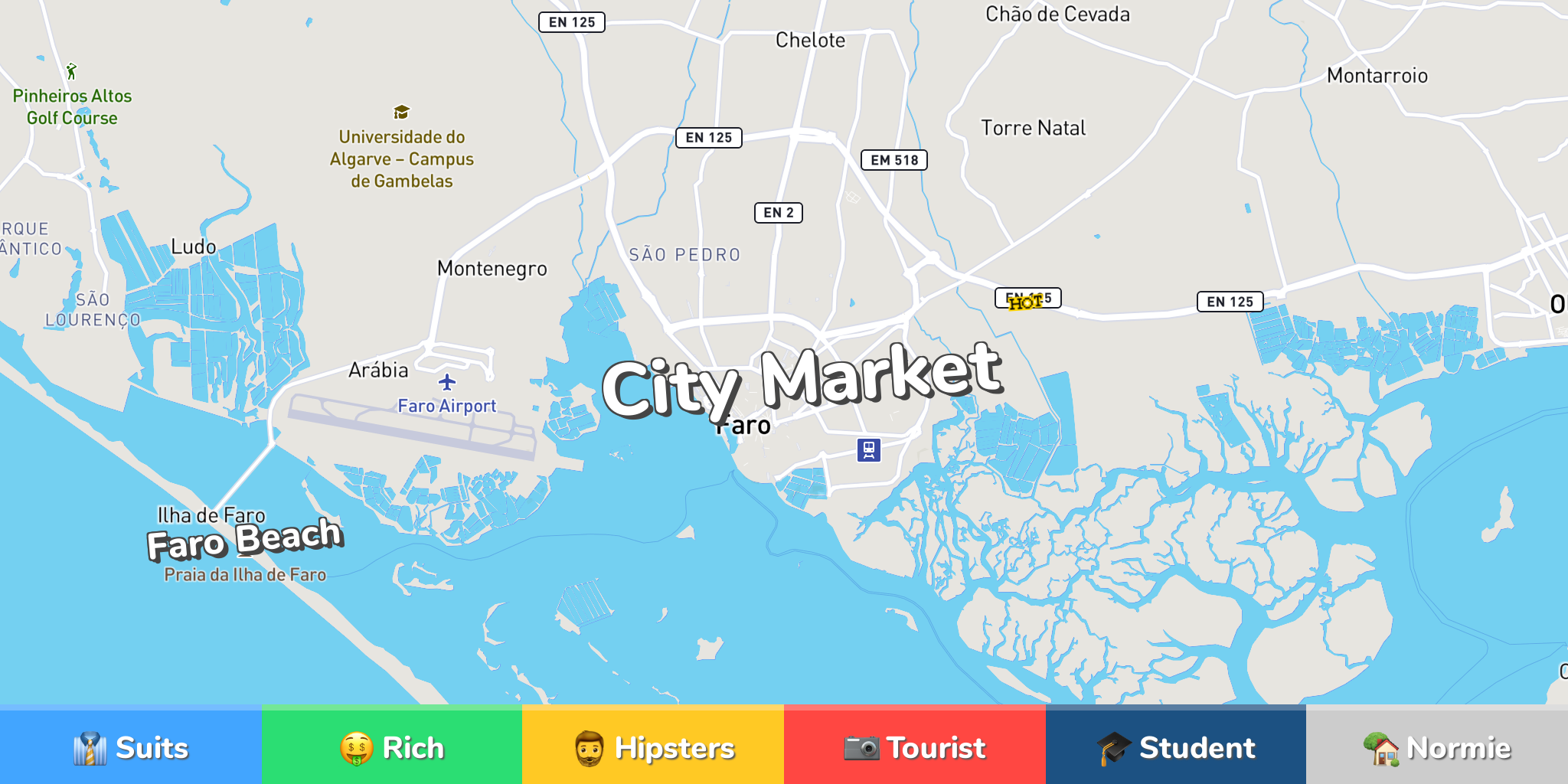 Faro Neighborhood Map