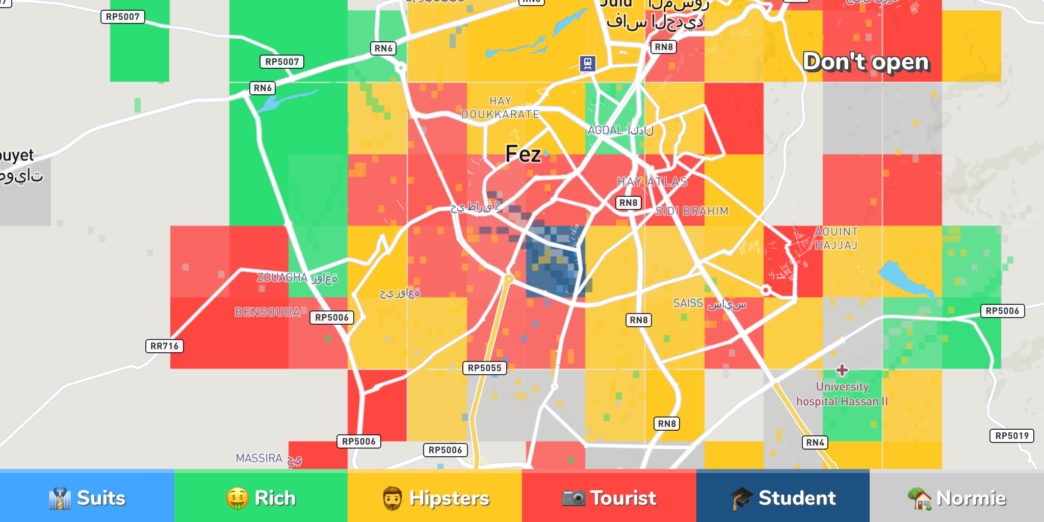 Fes Neighborhood Map