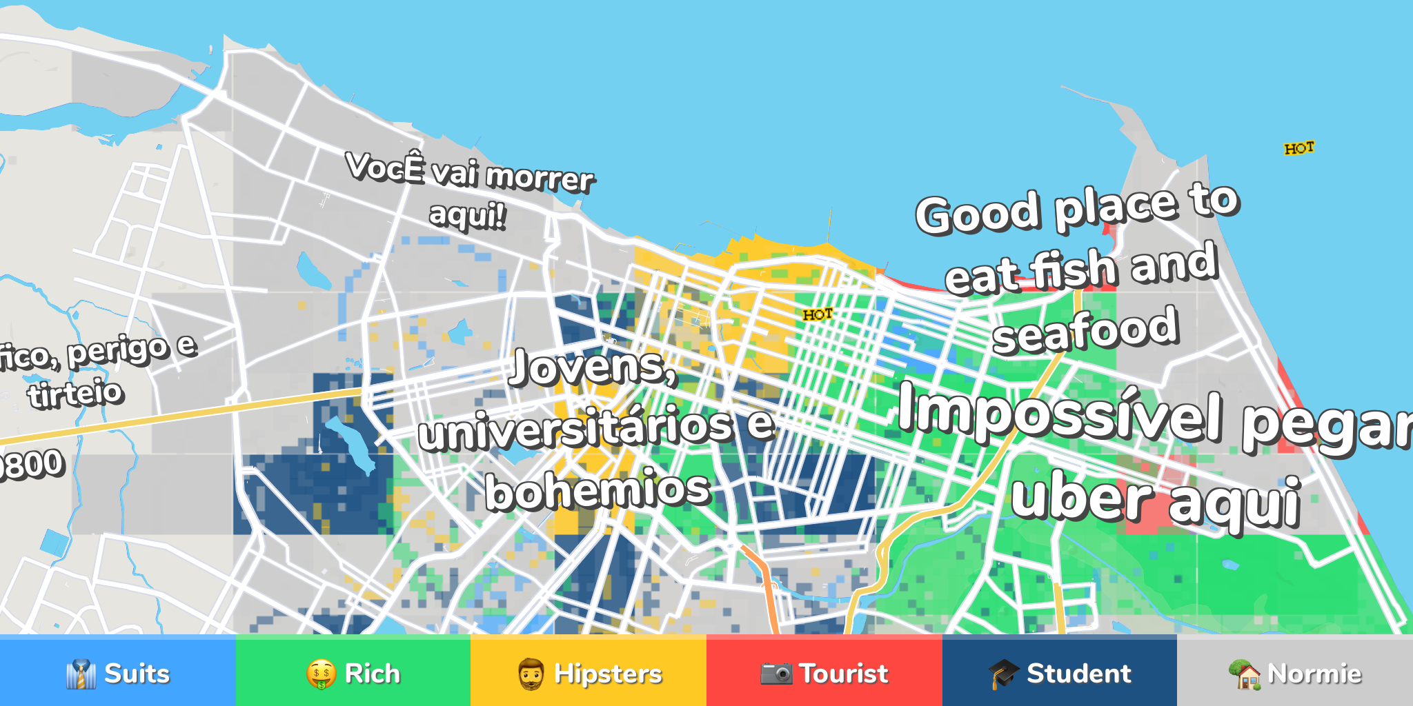 Fortaleza Neighborhood Map