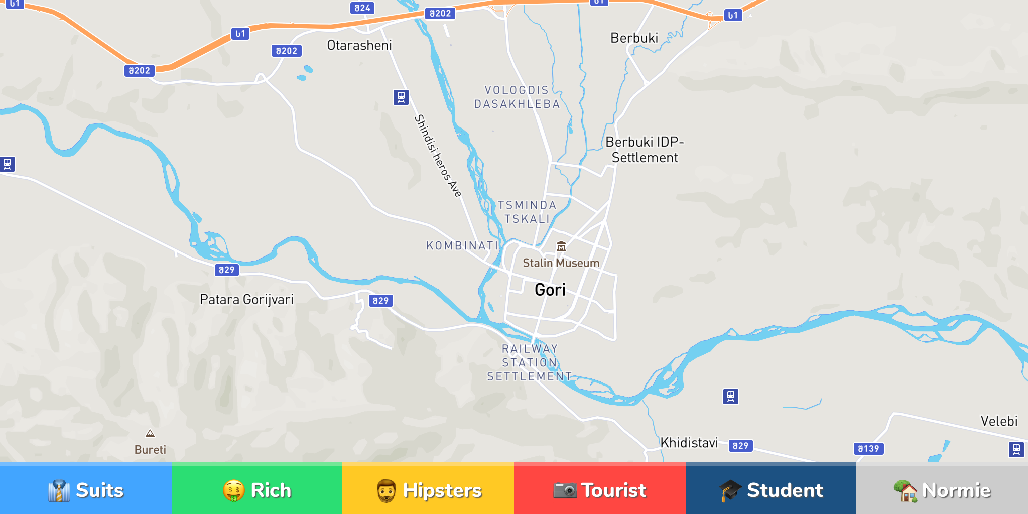 Gori Neighborhood Map