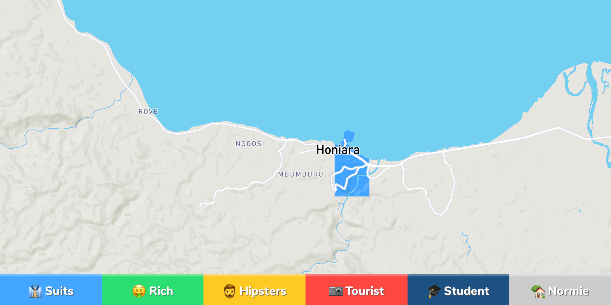 Honiara Neighborhood Map
