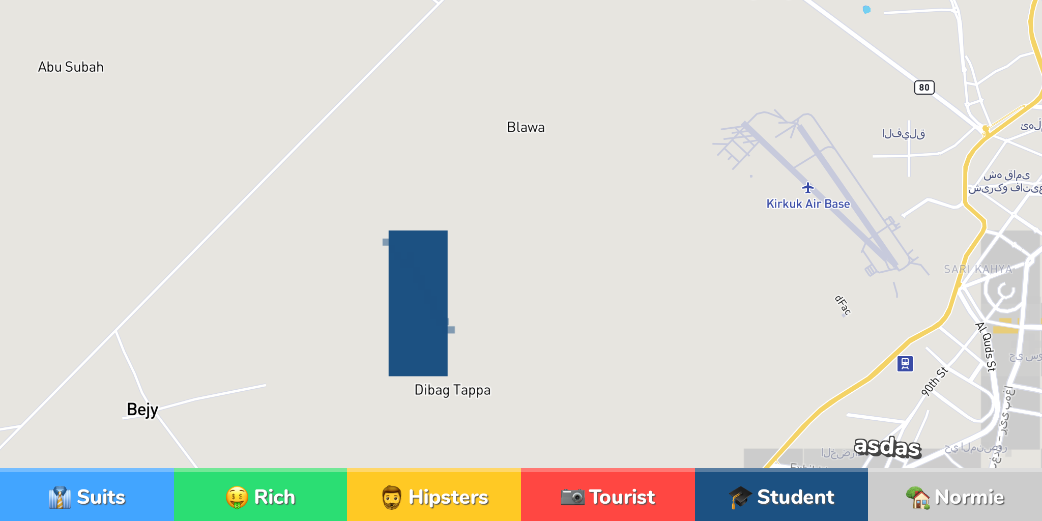 Kirkuk Neighborhood Map