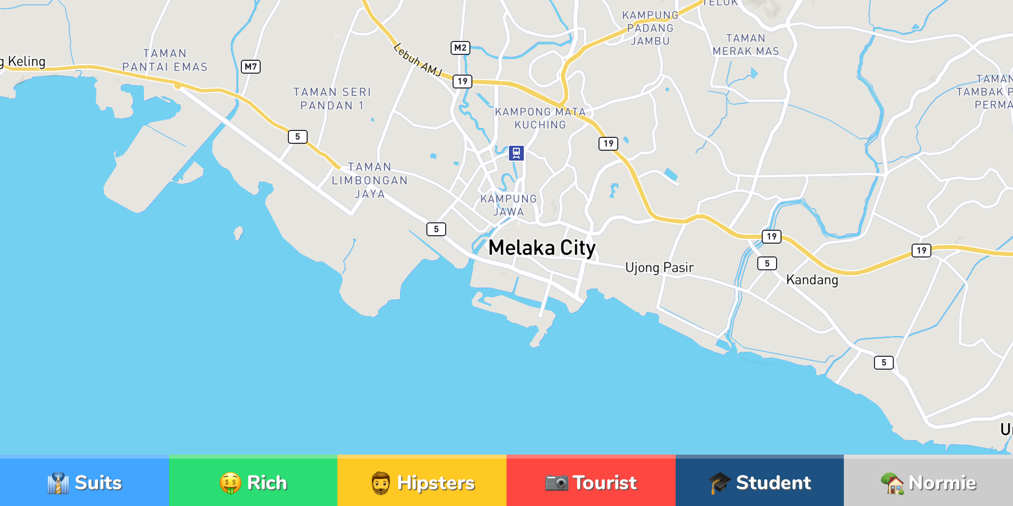 Malacca Neighborhood Map