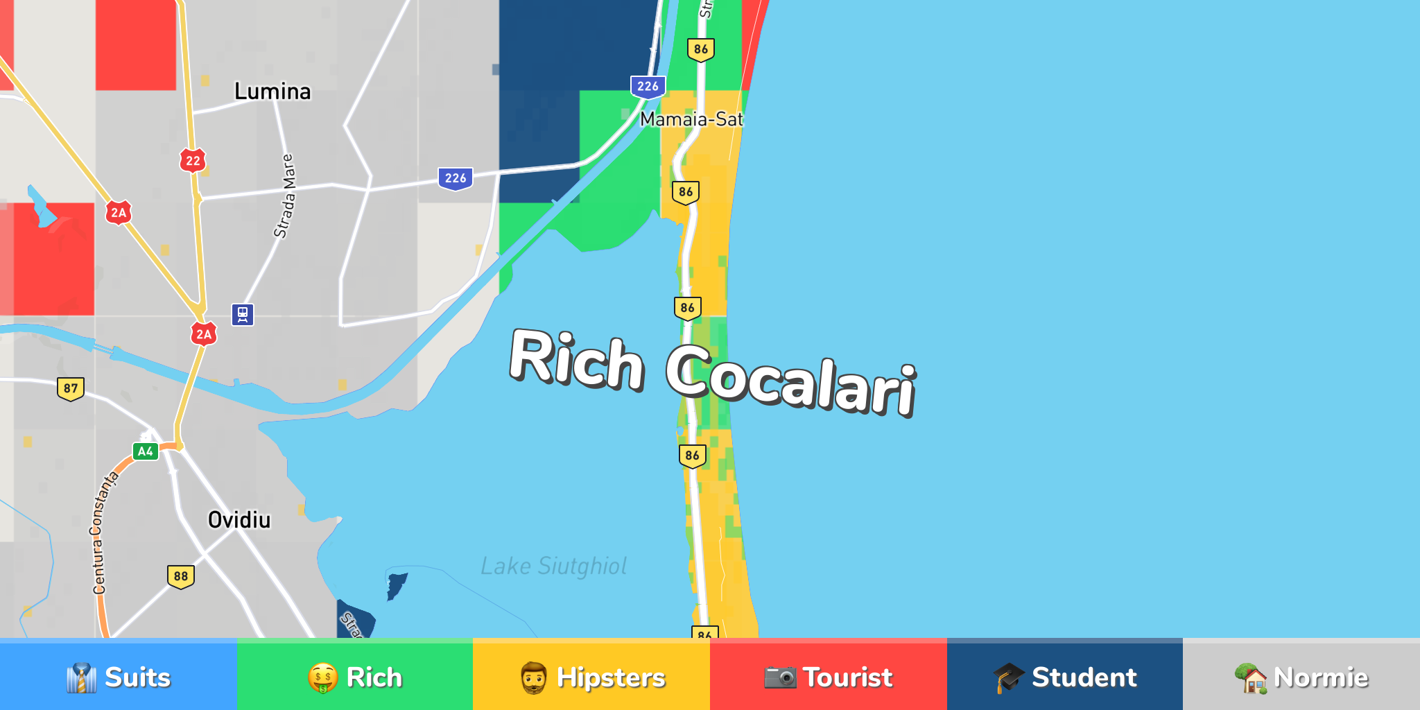 Mamaia Neighborhood Map