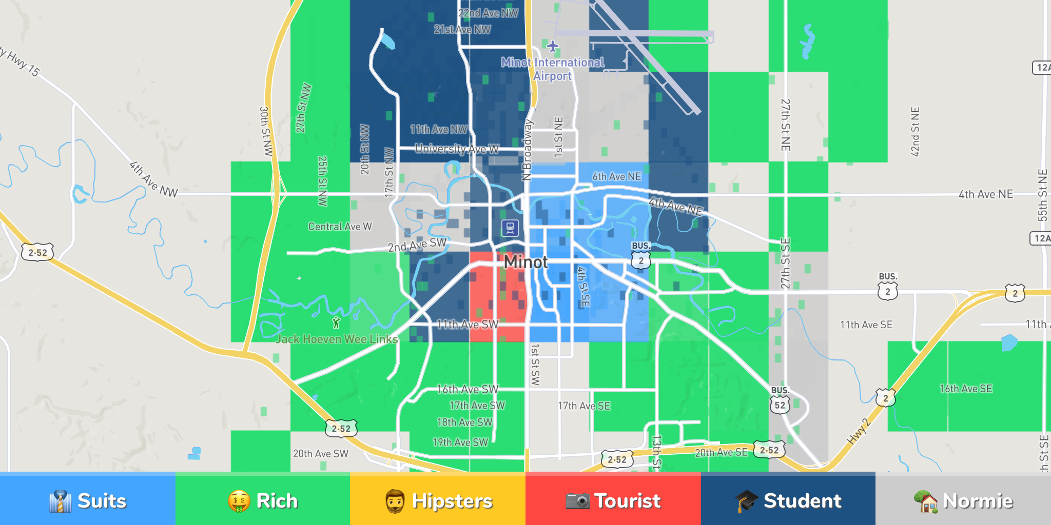 Minot Neighborhood Map