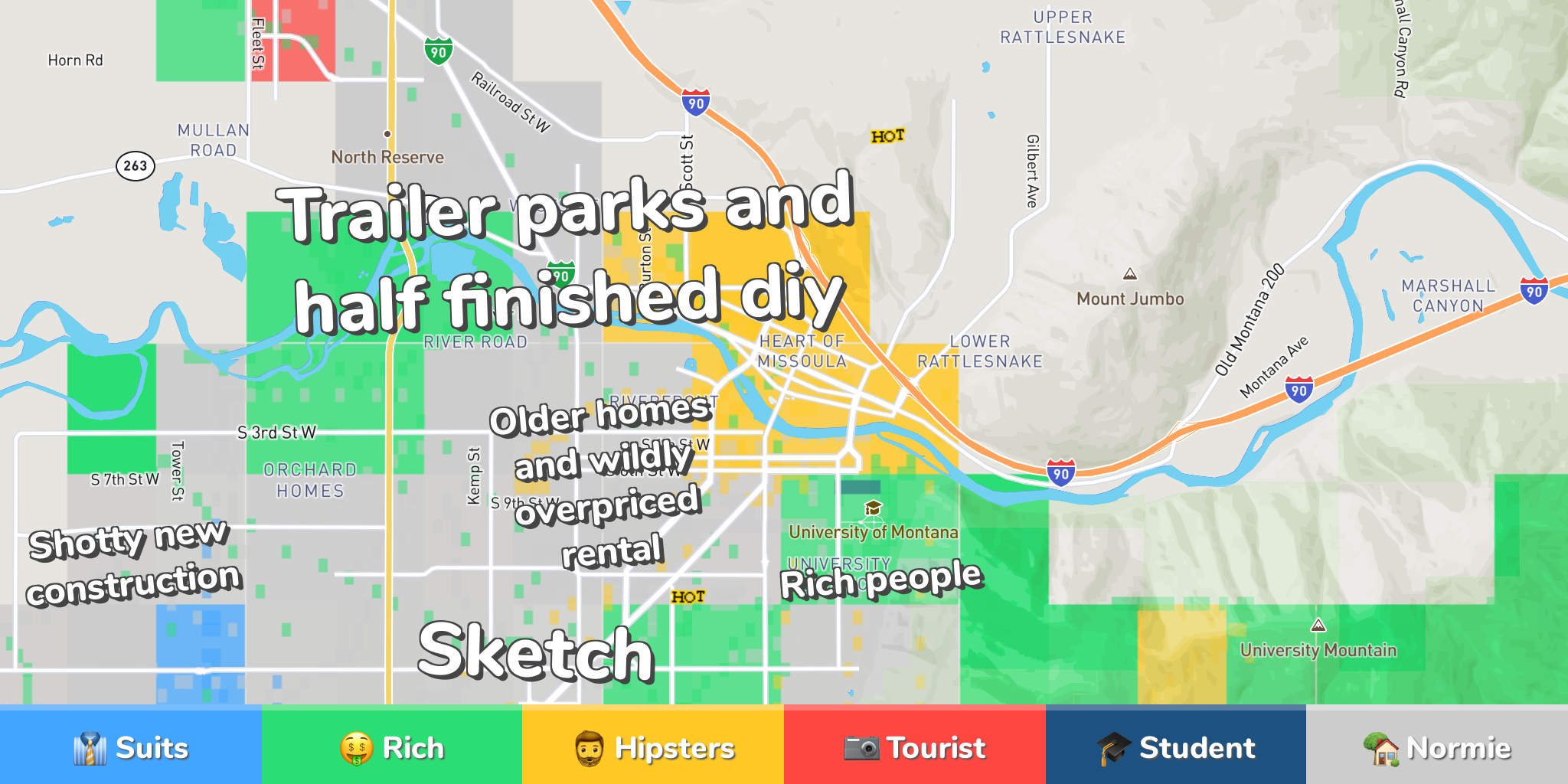 Missoula Neighborhood Map