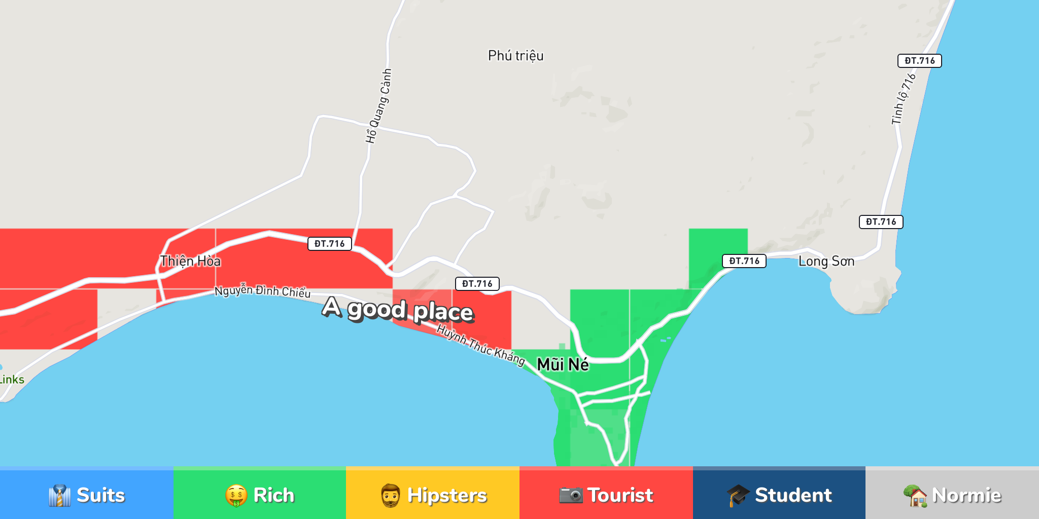 Mui Ne Neighborhood Map