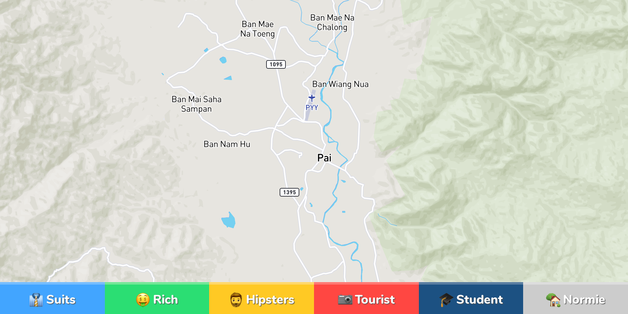 Pai Neighborhood Map