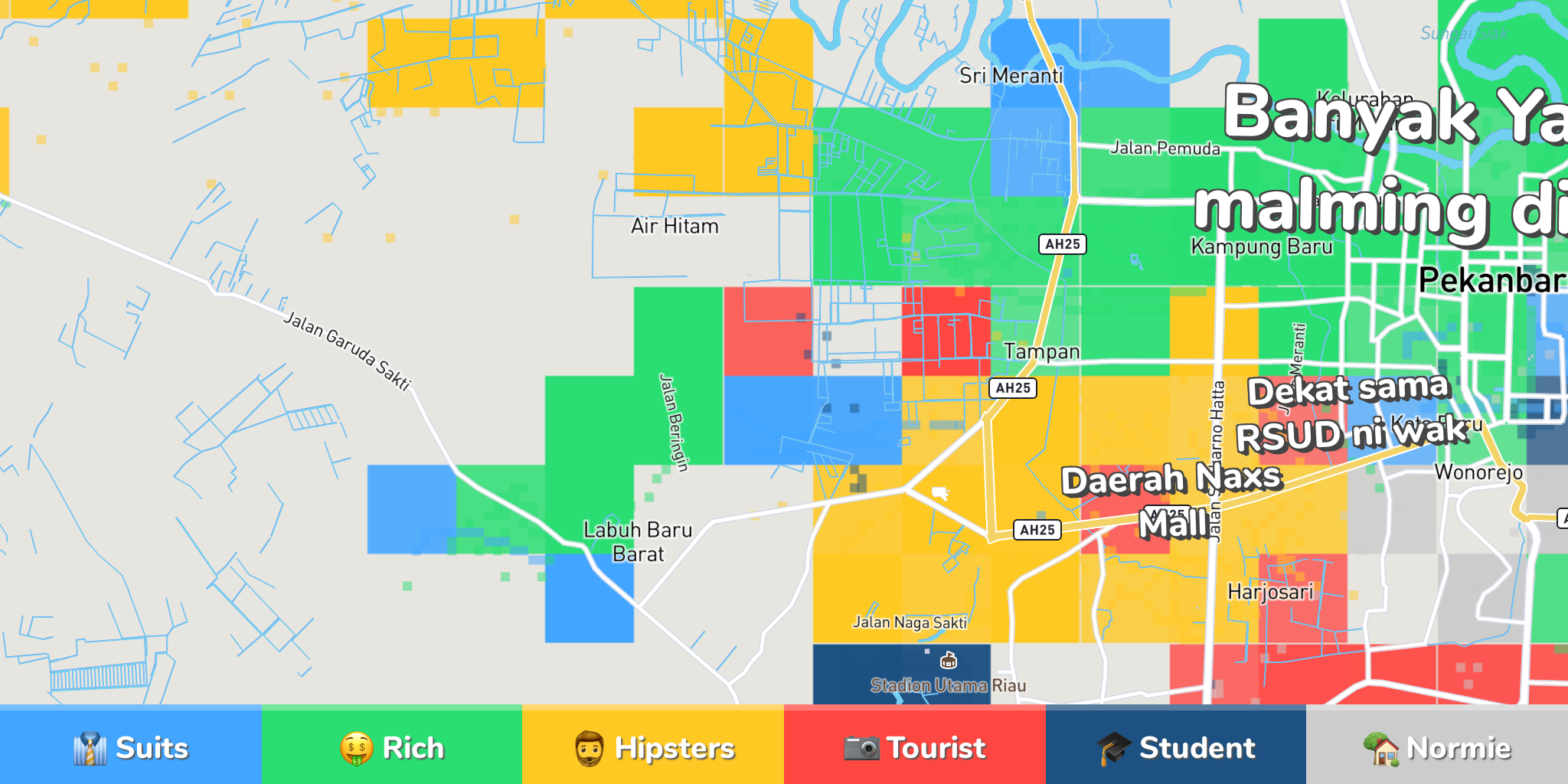 Pekanbaru Neighborhood Map