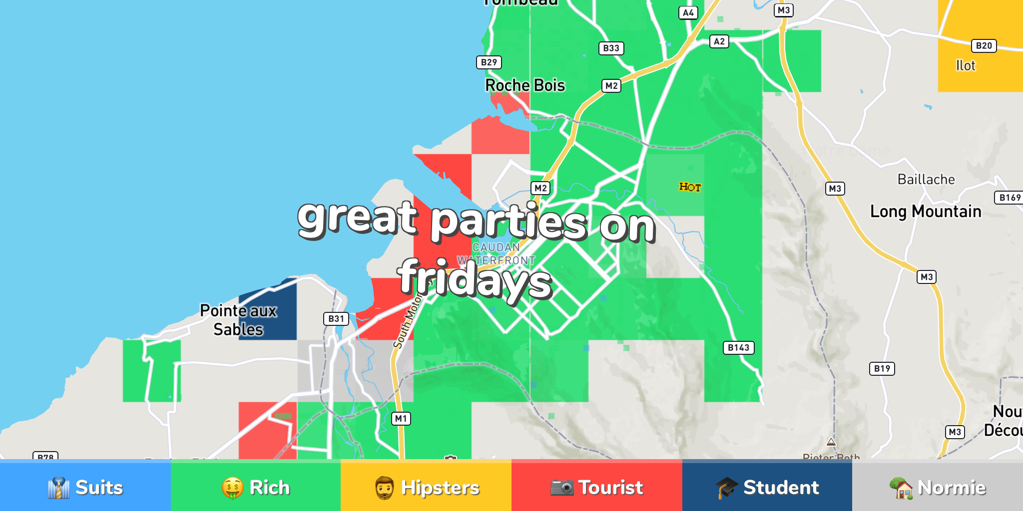 Port Louis Neighborhood Map