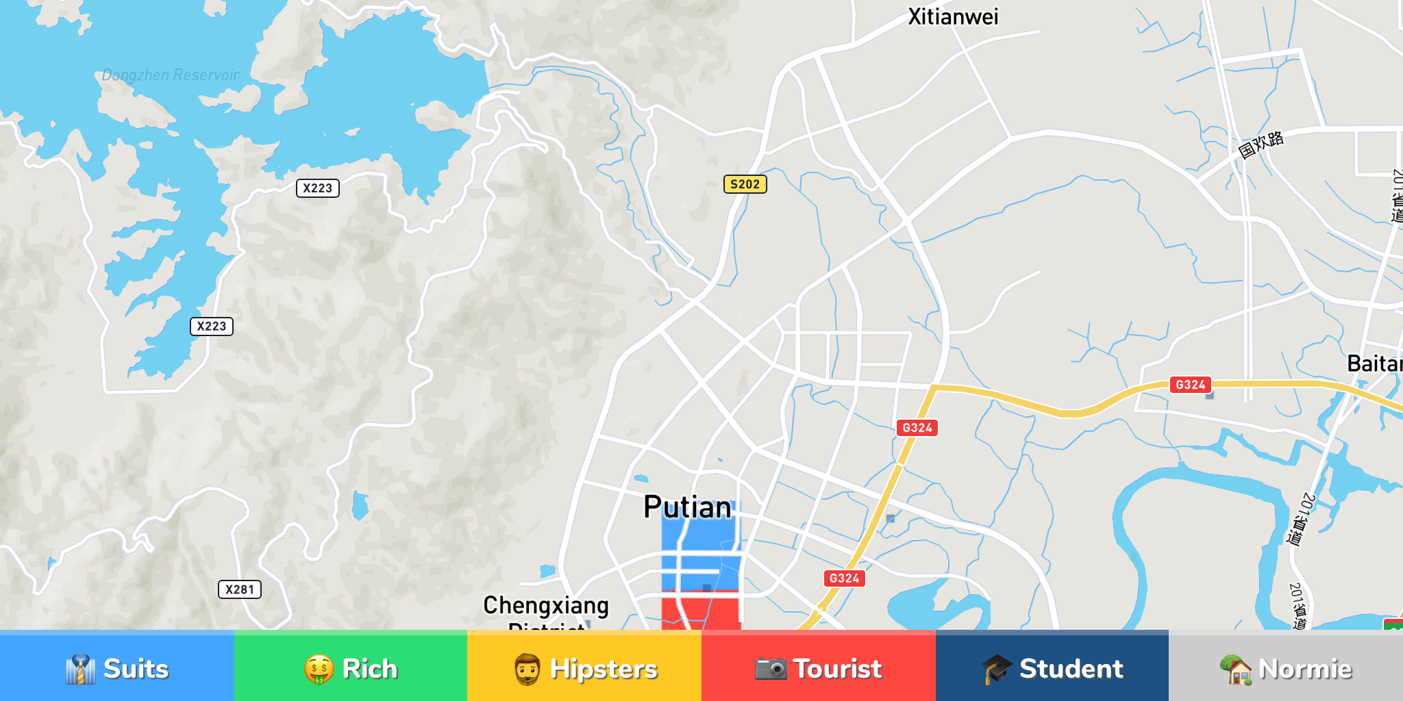 Putian Neighborhood Map