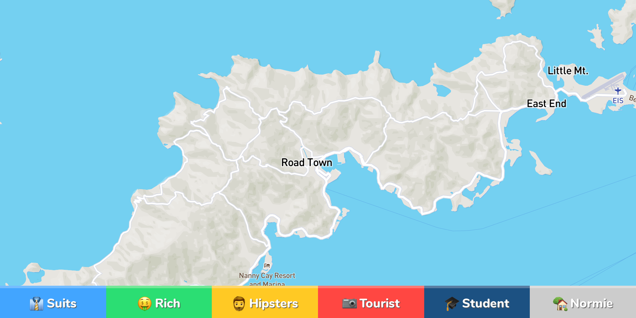 Road Town Neighborhood Map
