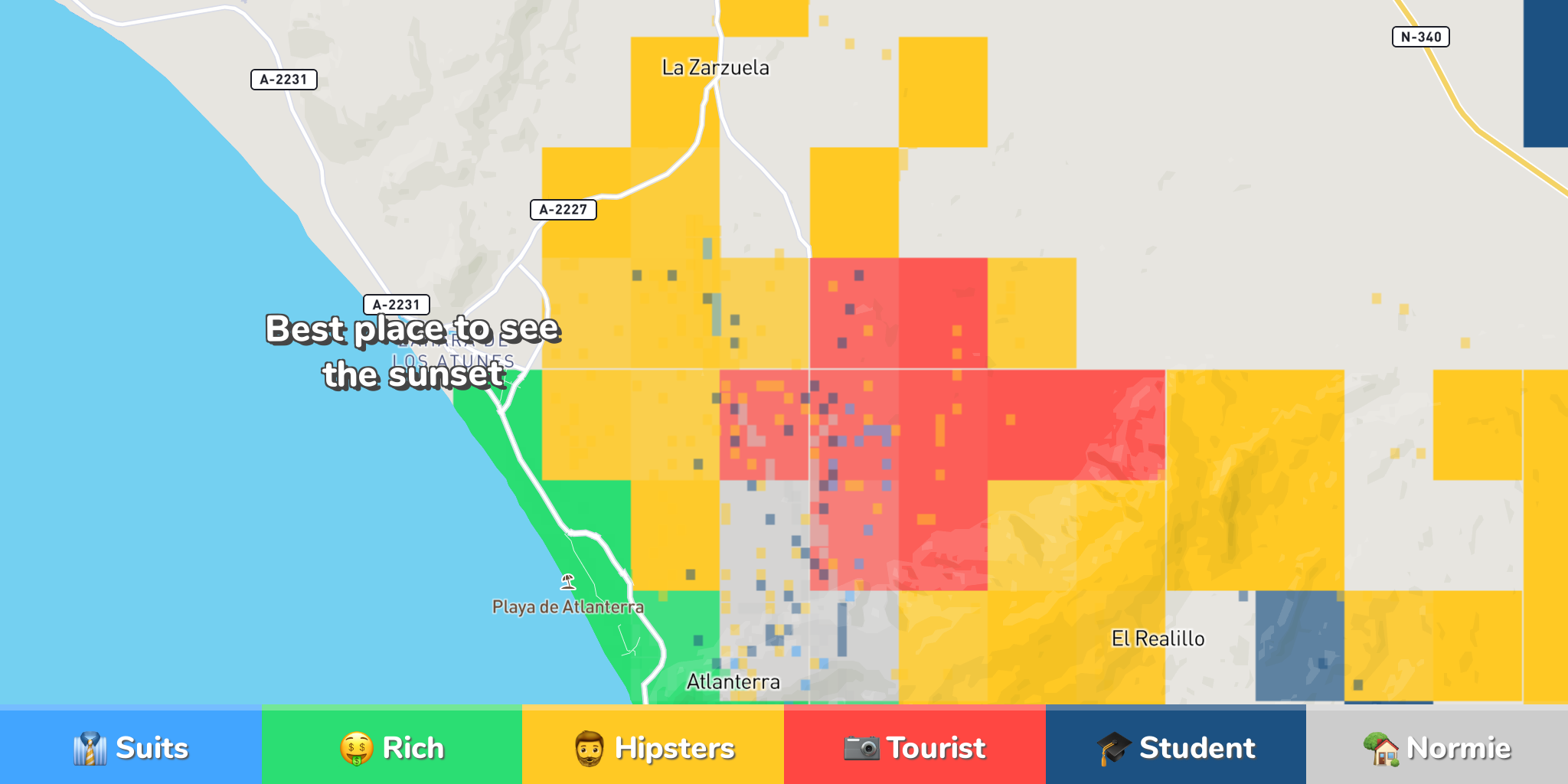 Tarifa Neighborhood Map