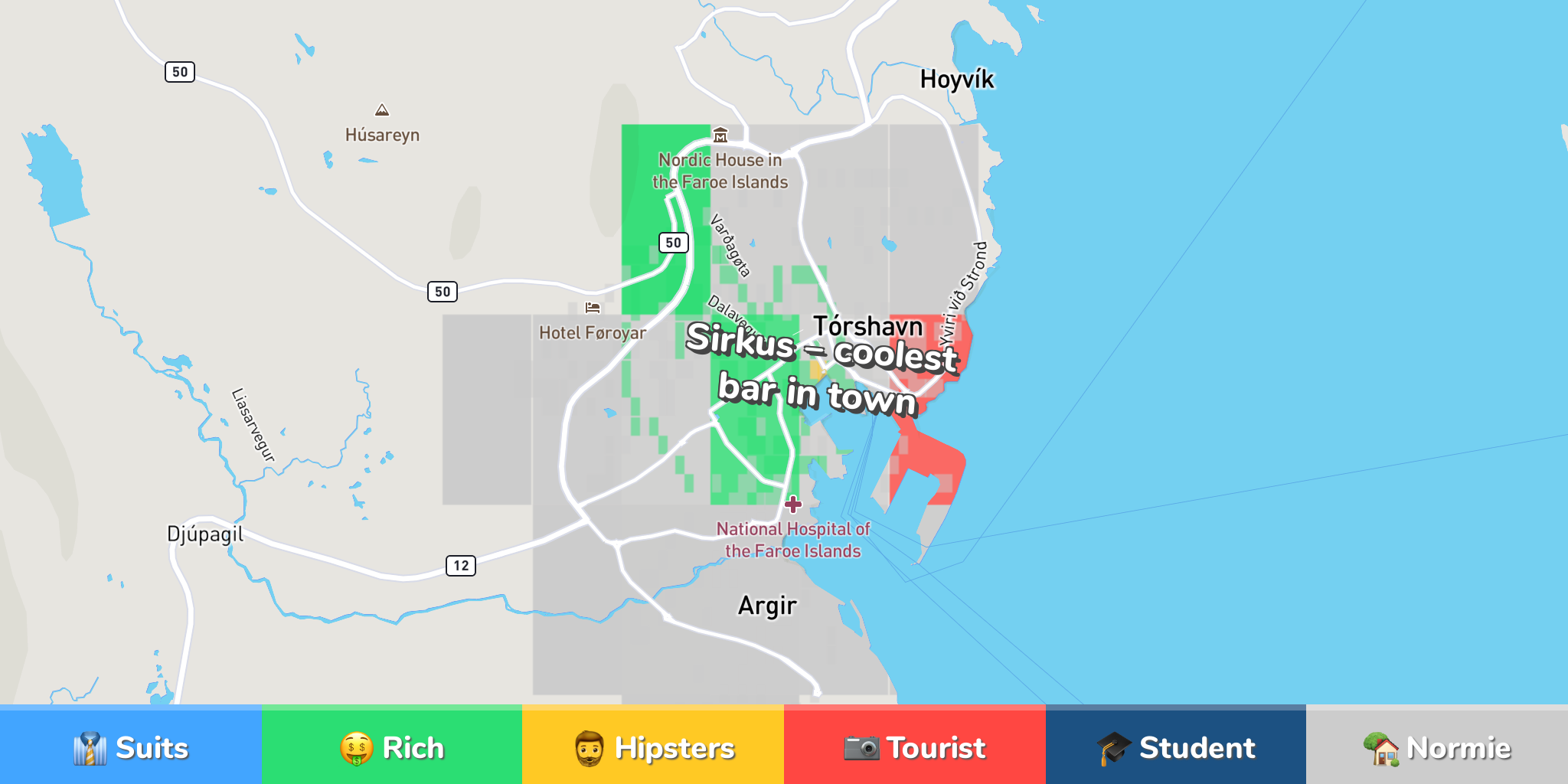 Torshavn Neighborhood Map