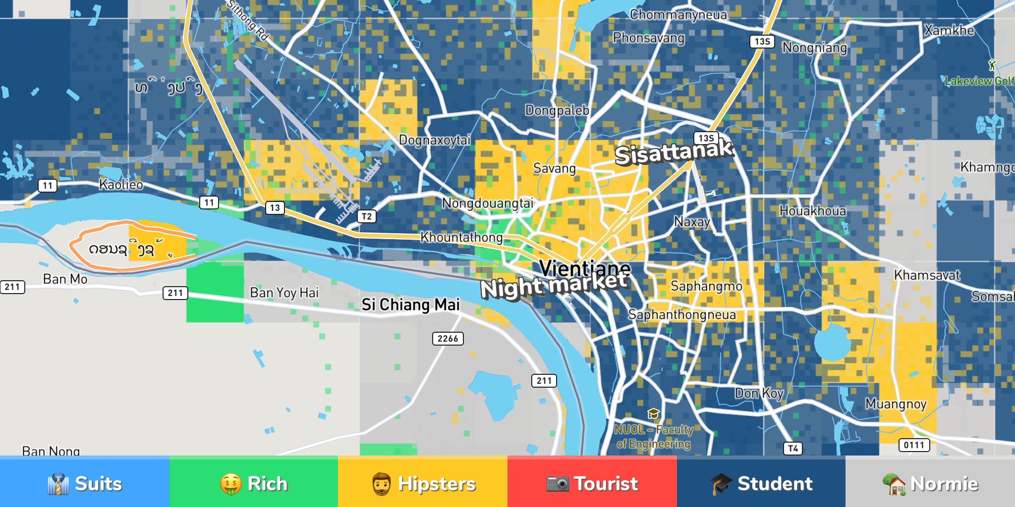 Vientiane Neighborhood Map