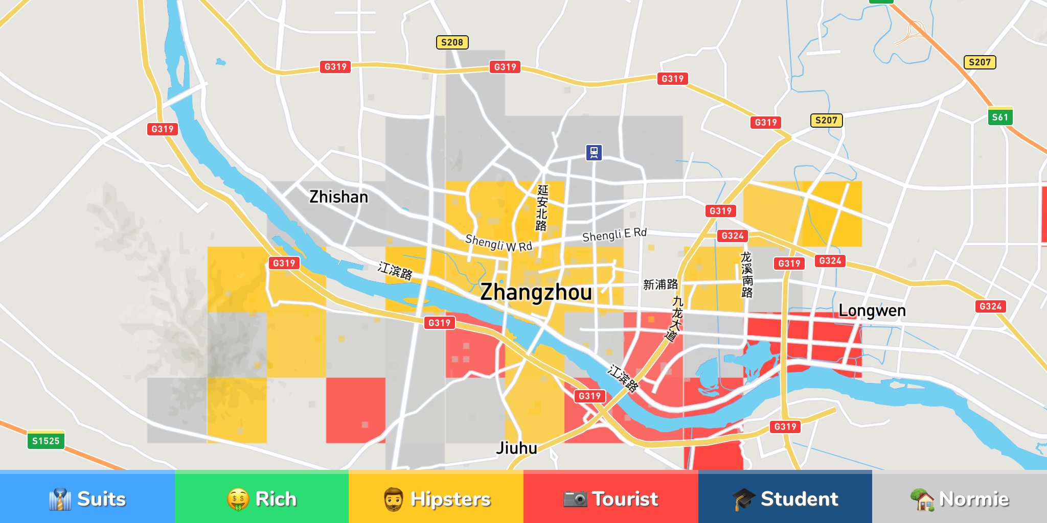 Zhangzhou Neighborhood Map