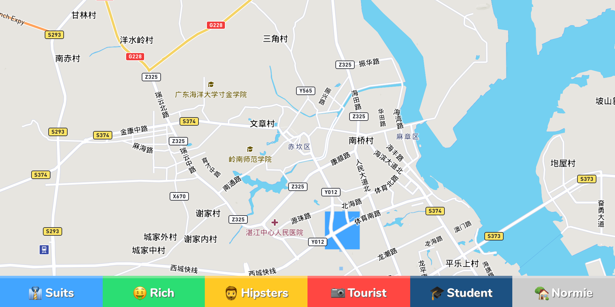 Zhanjiang Neighborhood Map